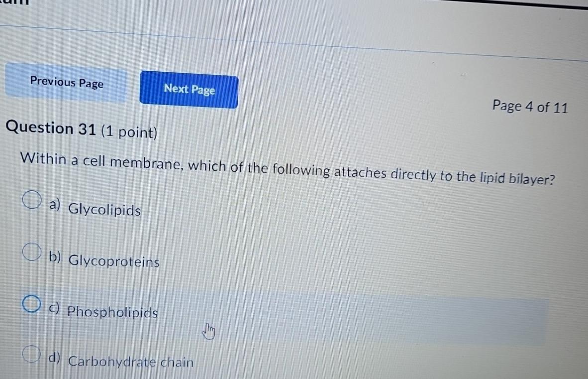 Solved Previous PageNext PagePage 4 of 11Question 31 (1 | Chegg.com Solved Previous PageNext PagePage 4 of 11Question 31 (1 | Chegg.com
