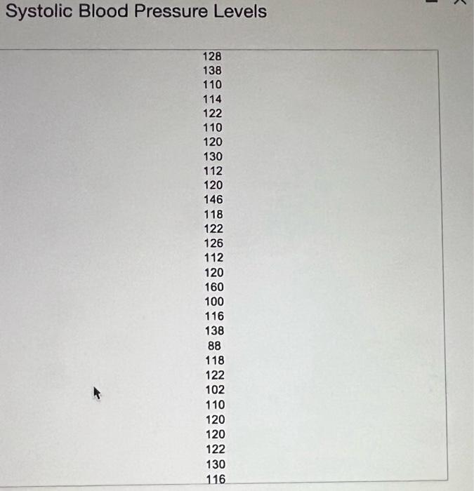 Solved Systolic blood pressure levels above 120 mmHg are | Chegg.com