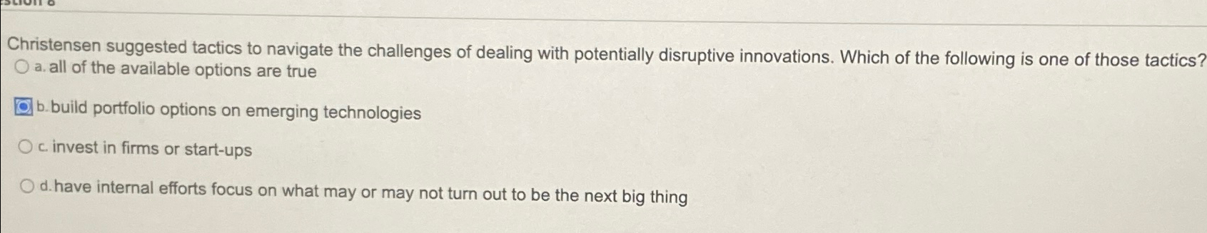 Solved Iristensen suggested tactics to navigate the | Chegg.com