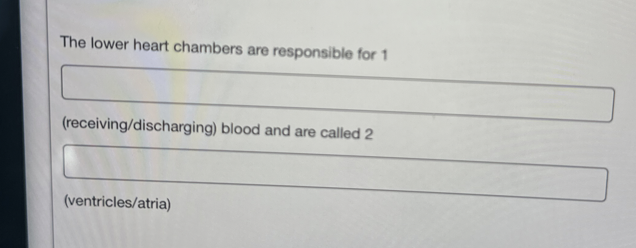 Solved The lower heart chambers are responsible for | Chegg.com