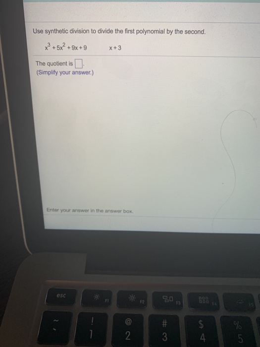 Solved Use synthetic division to divide the first polynomial | Chegg.com