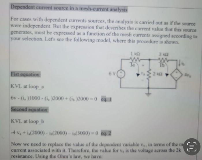 Solved Lesson 4: Mesh-Current method (Special cases) The | Chegg.com