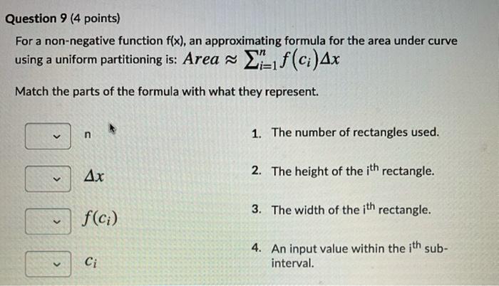 Solved Question 9 (4 points) For a non-negative function | Chegg.com