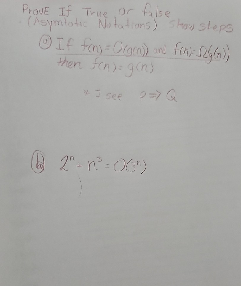 Solved asymptotic notations proofs | Chegg.com