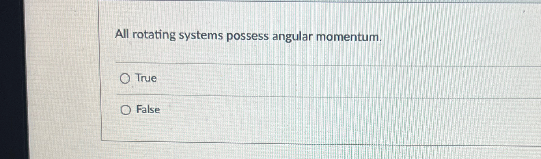 Solved All rotating systems possess angular | Chegg.com