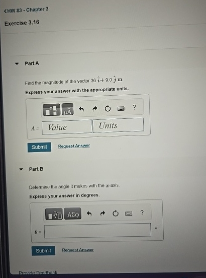 Solved Exercise 3.16Part AFind the magnitude of the vector | Chegg.com Solved Exercise 3.16Part AFind the magnitude of the vector | Chegg.com