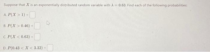 Solved Suppose that X is an exponentially distributed random | Chegg.com