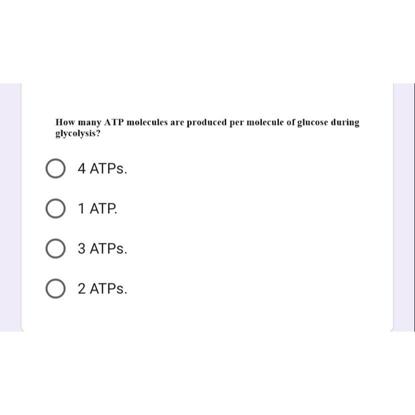 Solved How many ATP molecules are produced per molecule of | Chegg.com