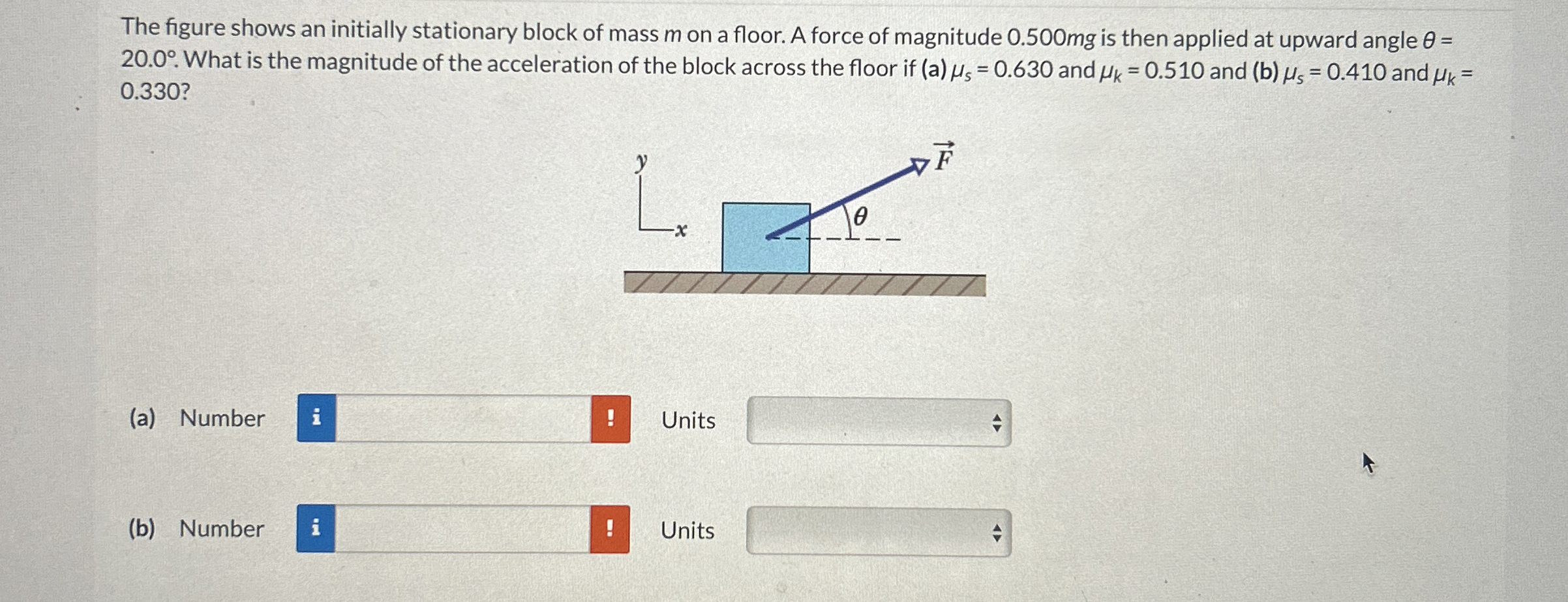 Solved The figure shows an initially stationary block of | Chegg.com