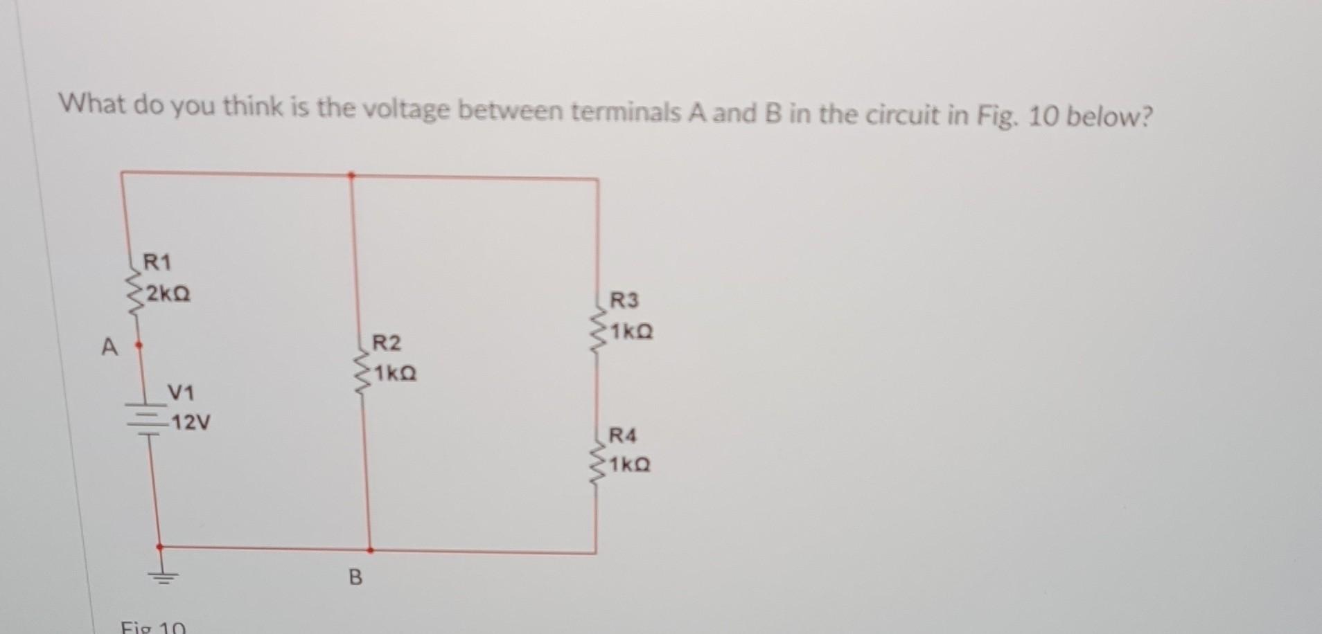 Solved What do you think is the voltage between terminals A | Chegg.com