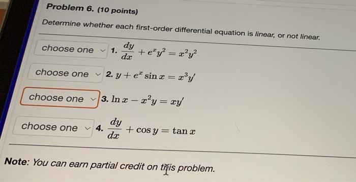 Solved Determine Whether Each First Order Differential