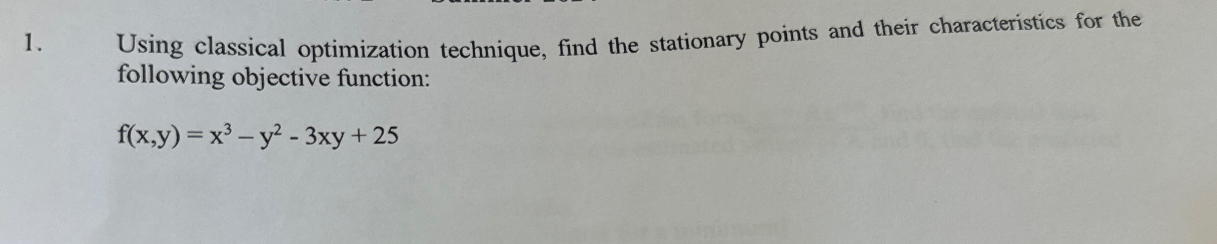 Solved Using classical optimization technique, find the | Chegg.com
