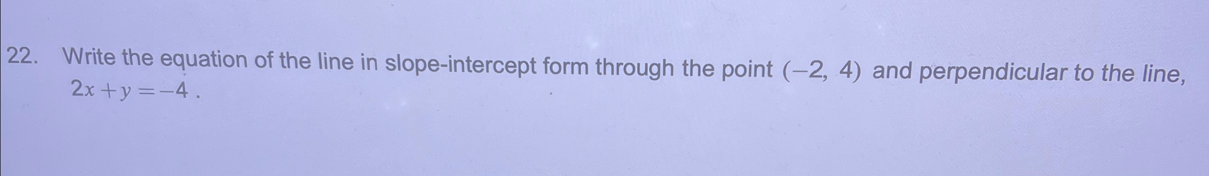 Solved Write the equation of the line in slope-intercept | Chegg.com
