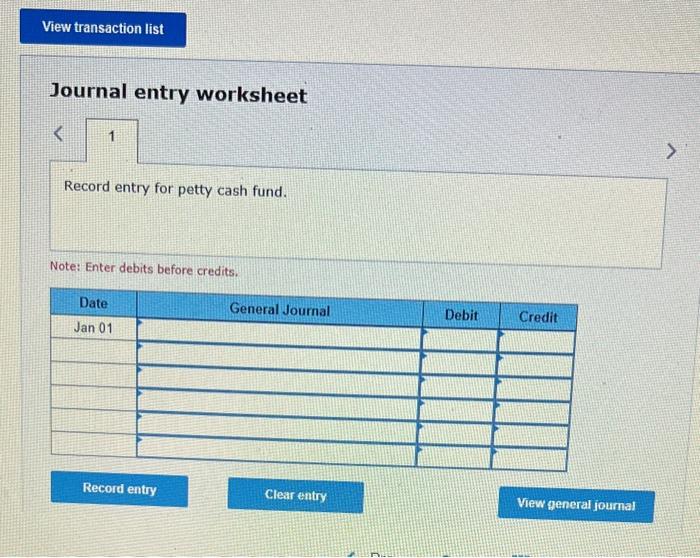 Solved Exercise 6-13A (Algo) Effect of establishing a petty | Chegg.com