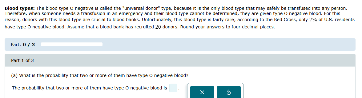 Solved Blood types: The blood type O negative is called the | Chegg.com