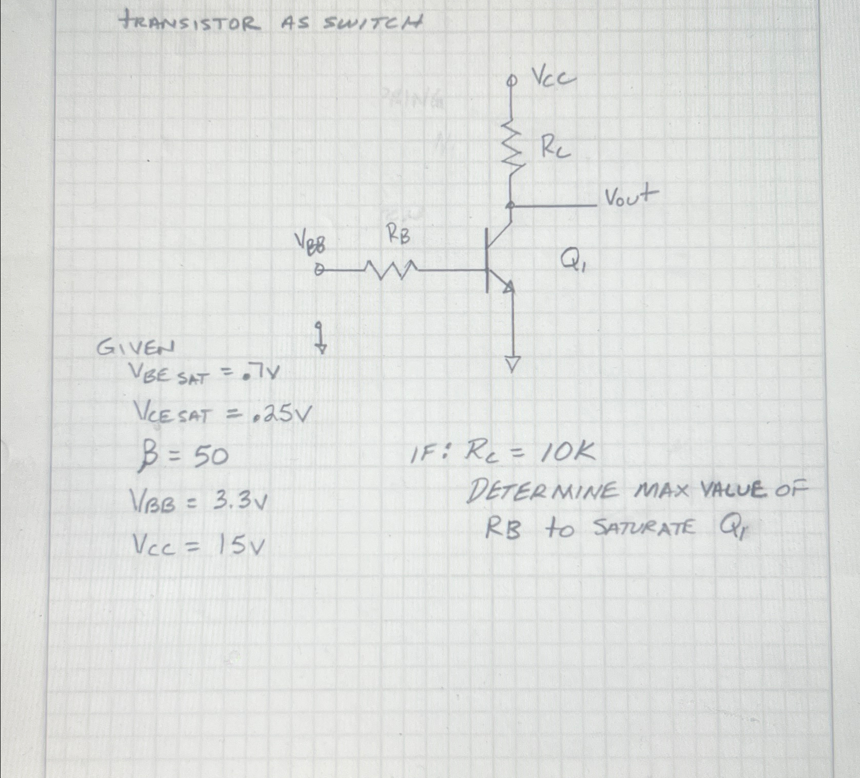 Solved trANSISTOR AS | Chegg.com