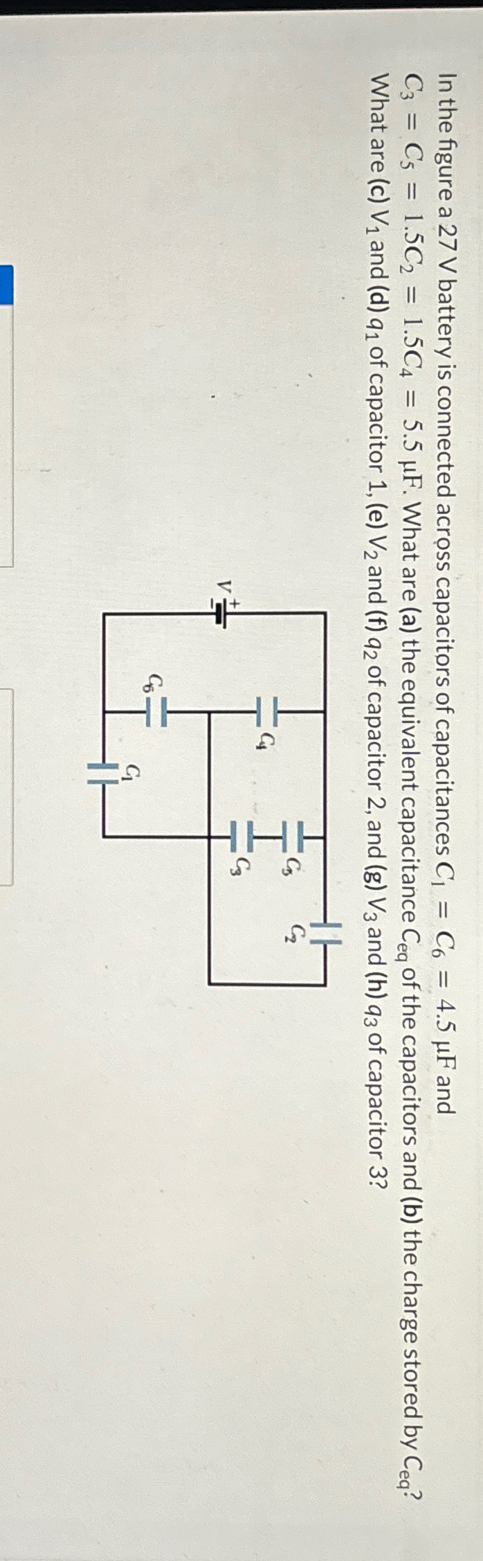 Solved In the figure a 27V ﻿battery is connected across | Chegg.com
