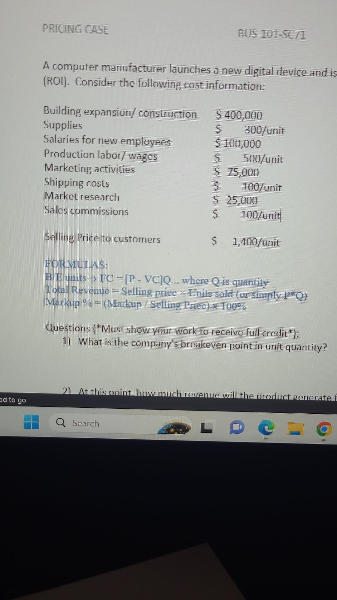 Solved A computer manufacturer launches a new digital device | Chegg.com