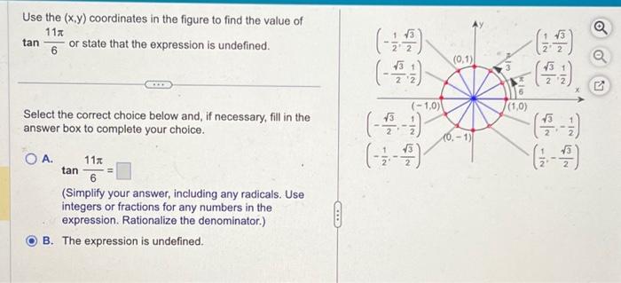 Solved Use The X Y Coordinates In The Figure To Find The