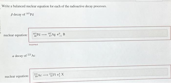 Solved Write a balanced nuclear equation for each of the | Chegg.com