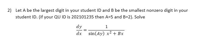 Solved Let A be the largest digit in your student ID and B | Chegg.com Solved Let A be the largest digit in your student ID and B | Chegg.com