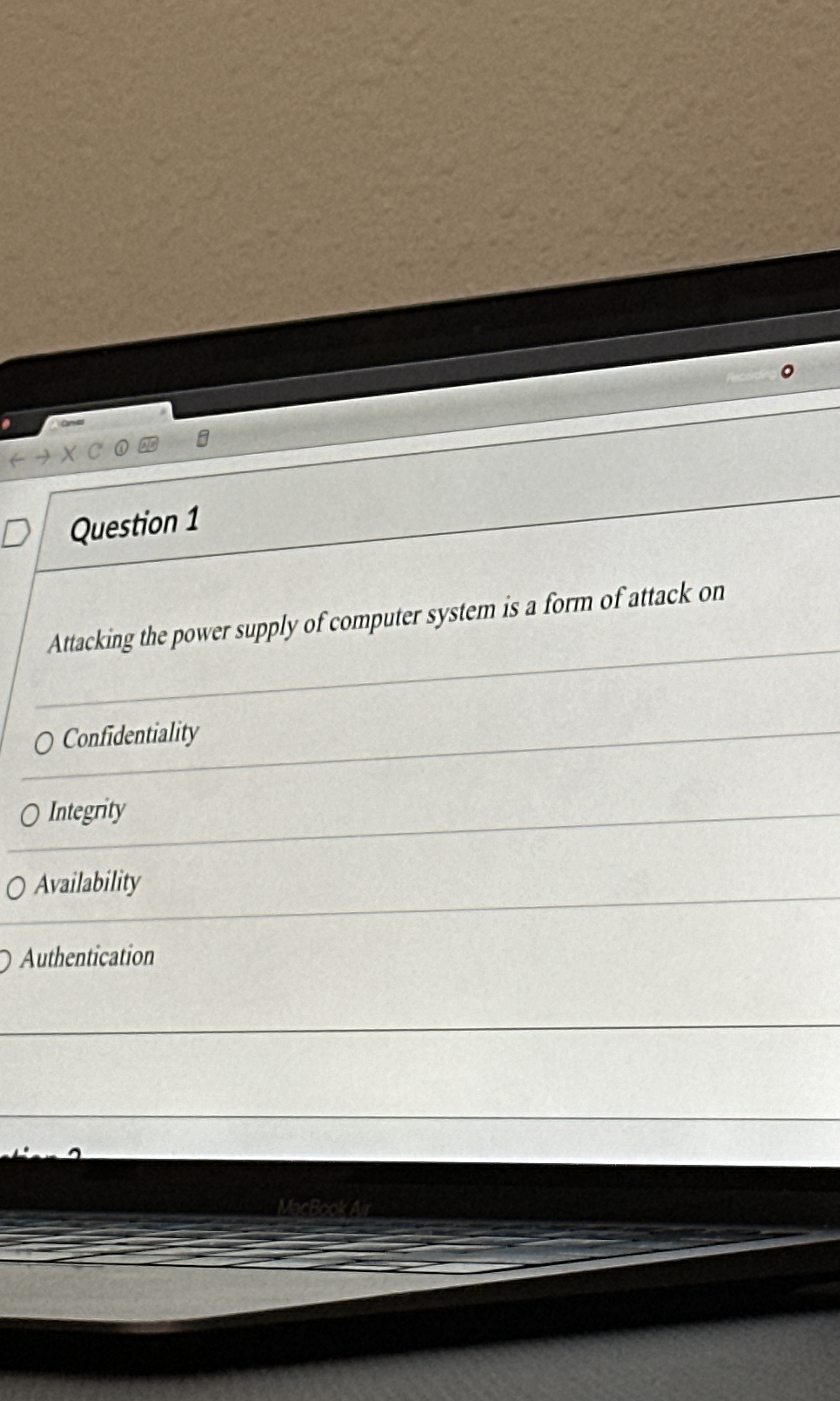 Solved Question 1Attacking the power supply of computer | Chegg.com