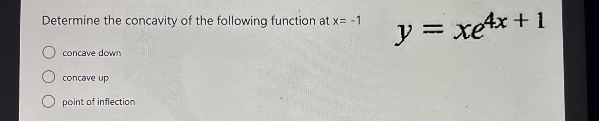 Solved Determine the concavity of the following function at | Chegg.com