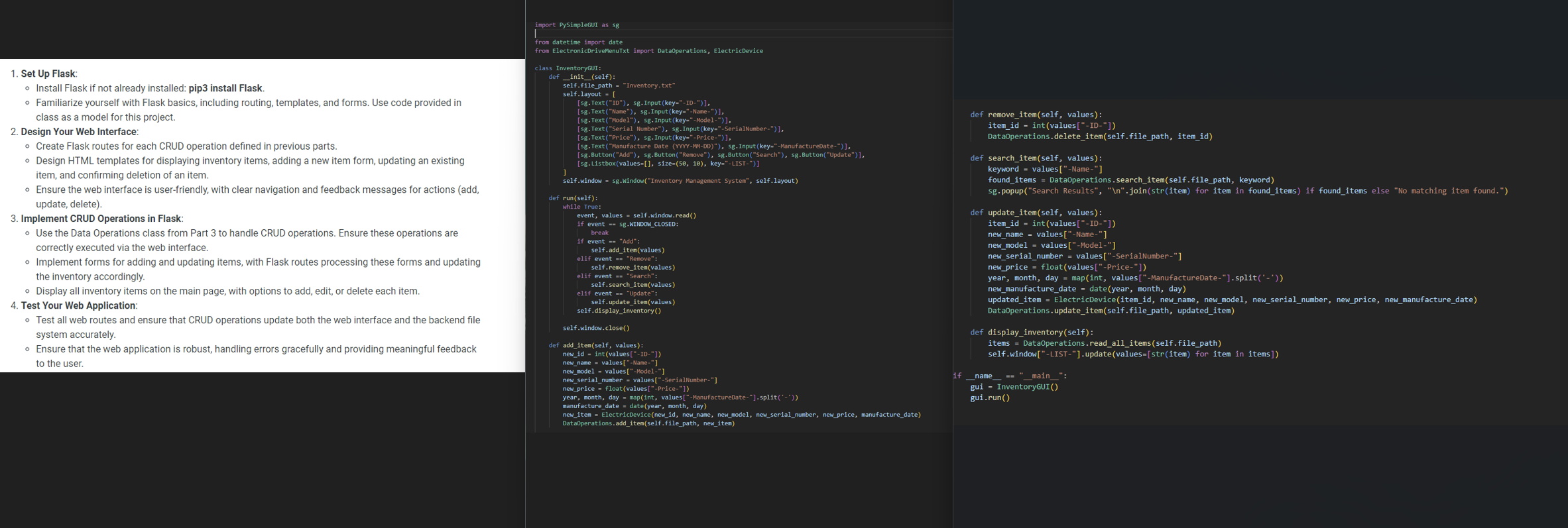 Solved In python please follow instructions to create using | Chegg.com