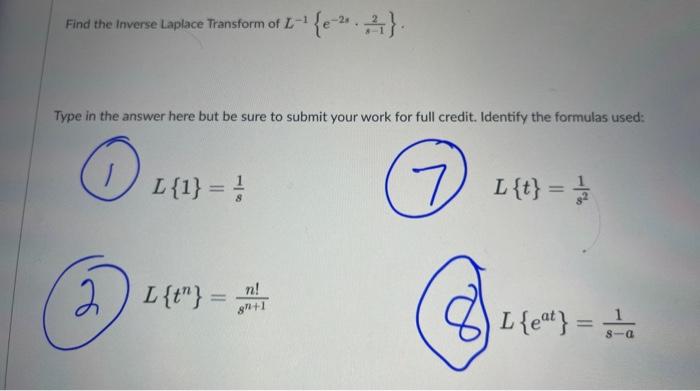 Solved Find the Inverse Laplace Transform of L−1{e−2s⋅s−12}. | Chegg.com