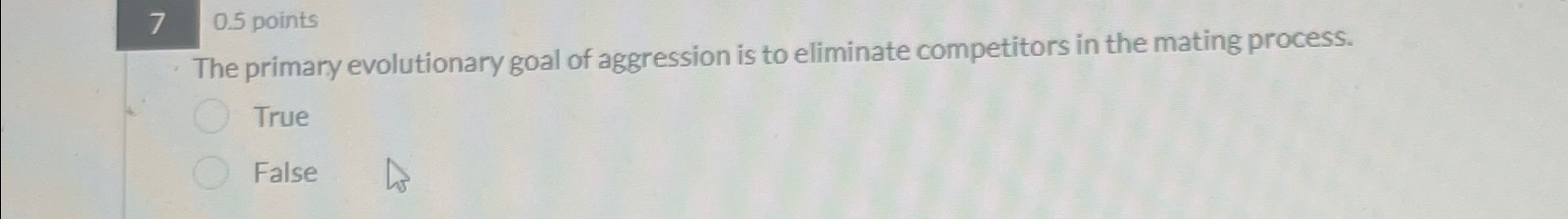 Solved 70.5 ﻿pointsThe primary evolutionary goal of | Chegg.com