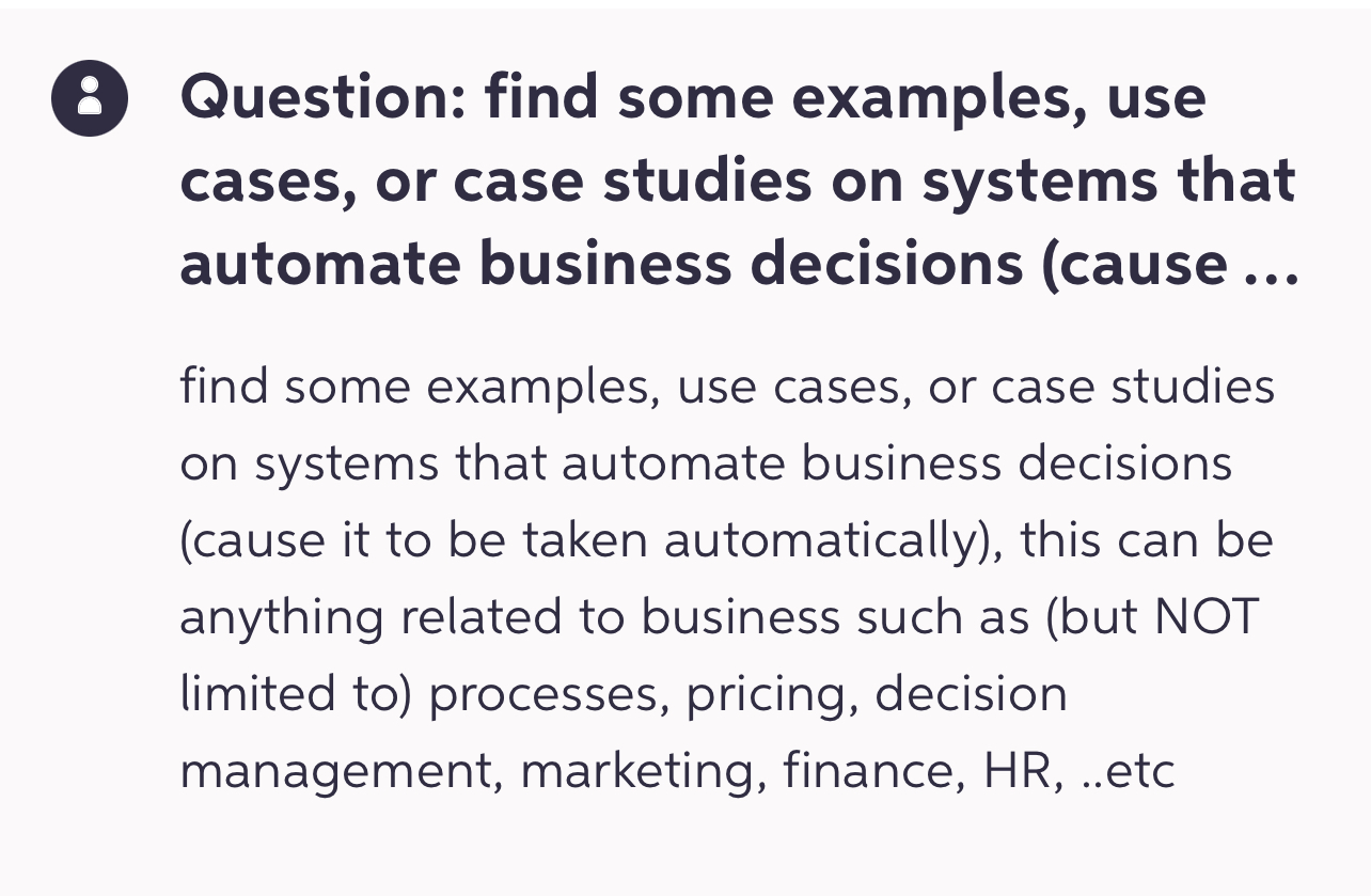 Solved 8 ﻿Question: find some examples, use cases, or case | Chegg.com