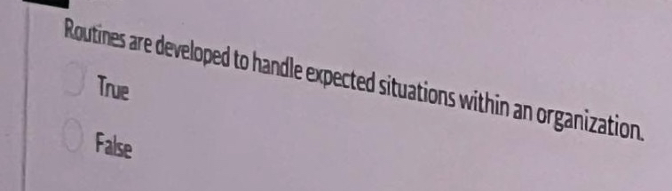 Solved Routines are developed to handle erpected situations | Chegg.com