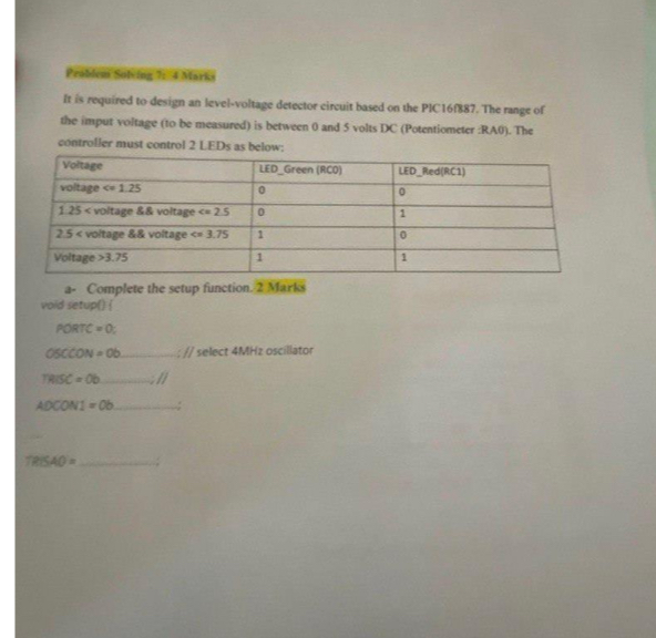 Solved Promor Solites 7: 4 ﻿MarksIt is required to desion an | Chegg.com