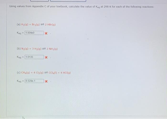 Solved Using values from Appendix C of your textbook, | Chegg.com