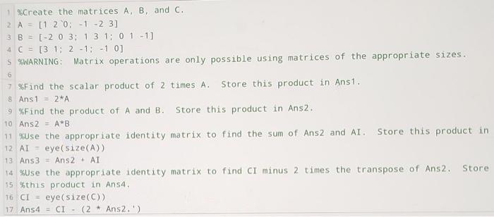 Solved Use the following matrices for this activity. | Chegg.com
