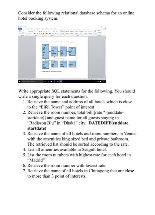 Solved Consider the following relational database schema for | Chegg.com
