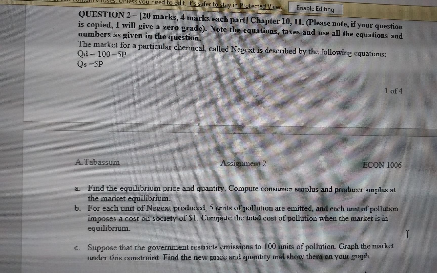 Solved QUESTION 2 - [20 marks, 4 marks each part] Chapter | Chegg.com