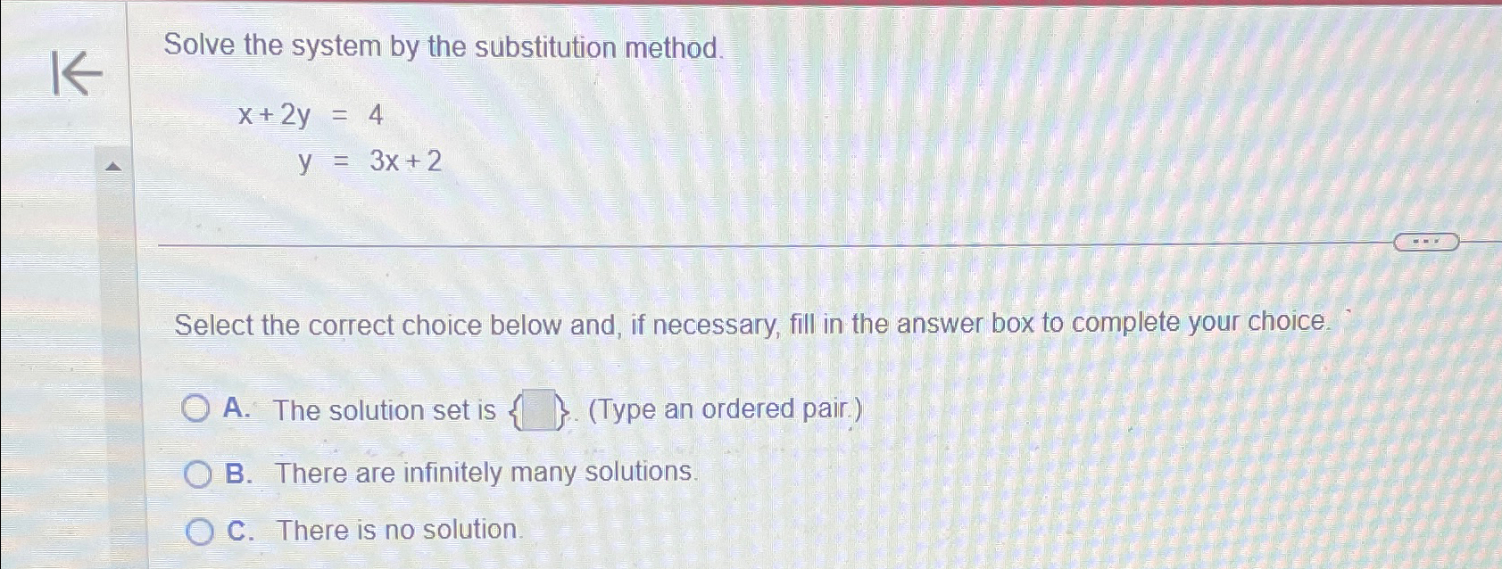 Solved Solve the system by the substitution | Chegg.com