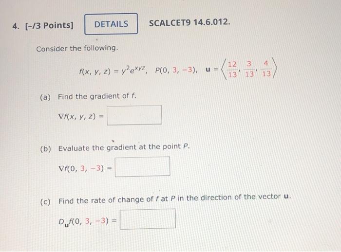 Solved SCALCET9 14.6.012. Consider the following. | Chegg.com