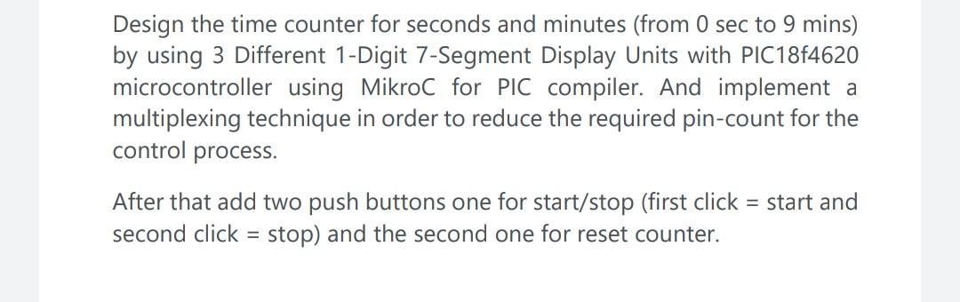 Solved Design the time counter for seconds and minutes (from | Chegg.com
