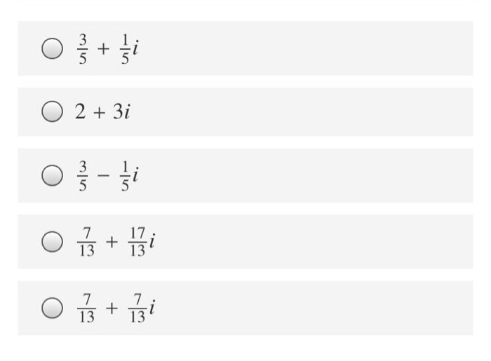 Solved the standard form of the complex number (5 + i) / | Chegg.com