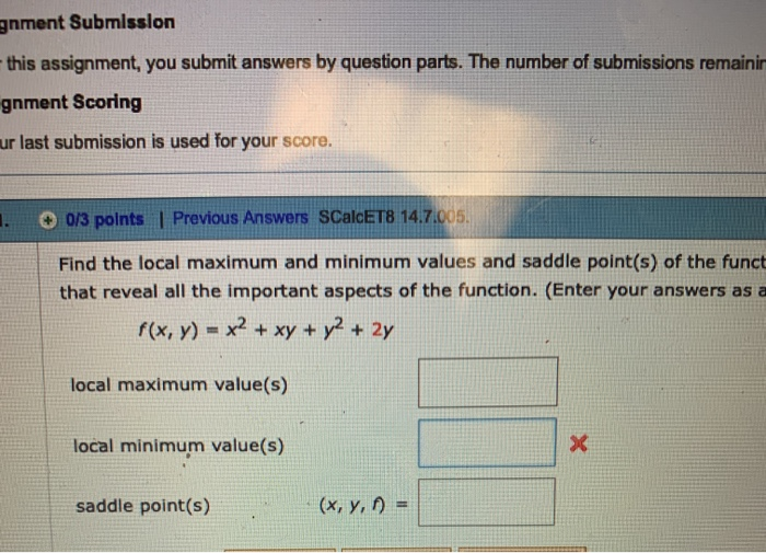 Solved gnment Submission this assignment, you submit answers | Chegg.com