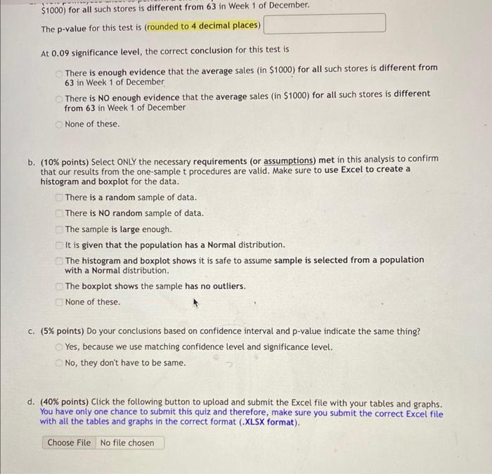 Solved Part 1: One Sample t-Confidence Interval 1. (10\% | Chegg.com