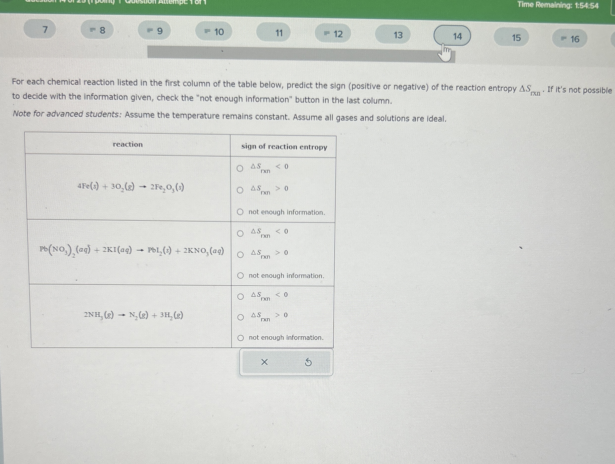 Solved Time Remaining: 1:54:54781011121314For each chemical | Chegg.com