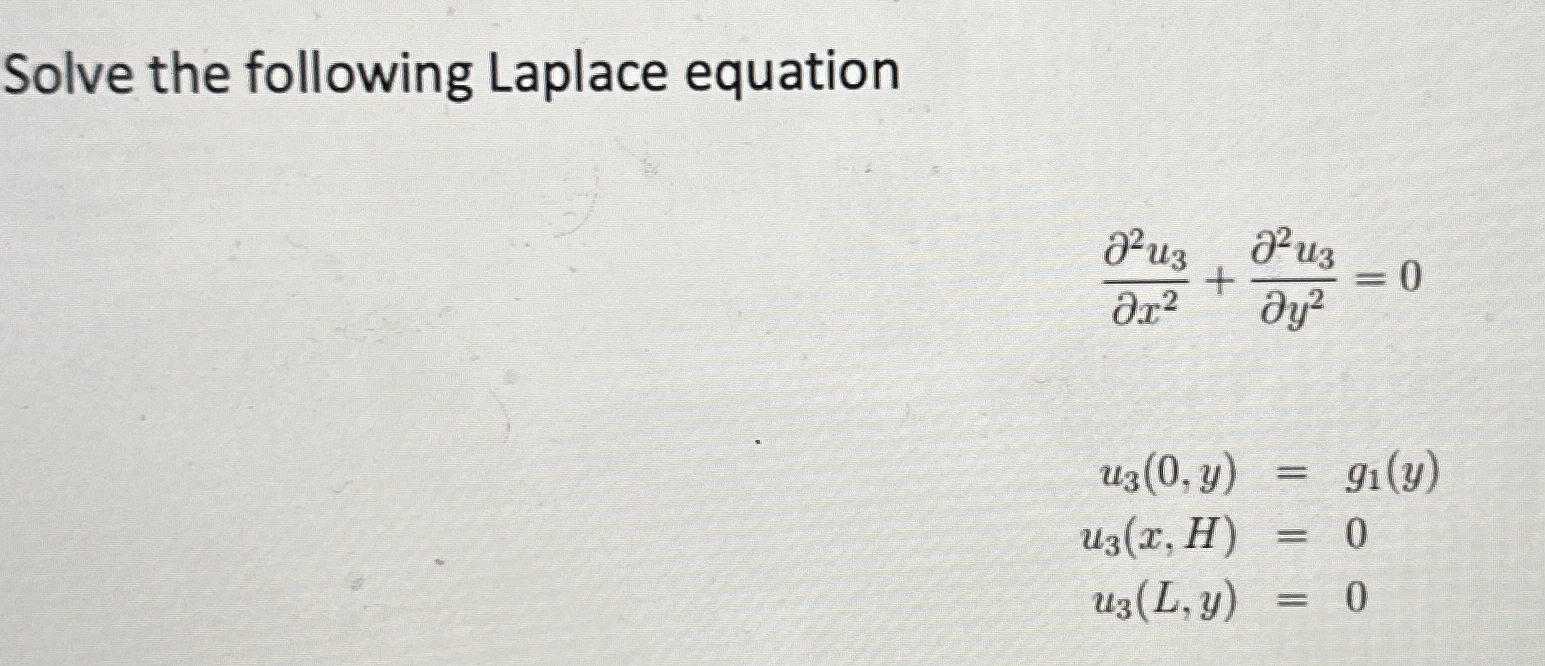 Solved Solve the following Laplace | Chegg.com