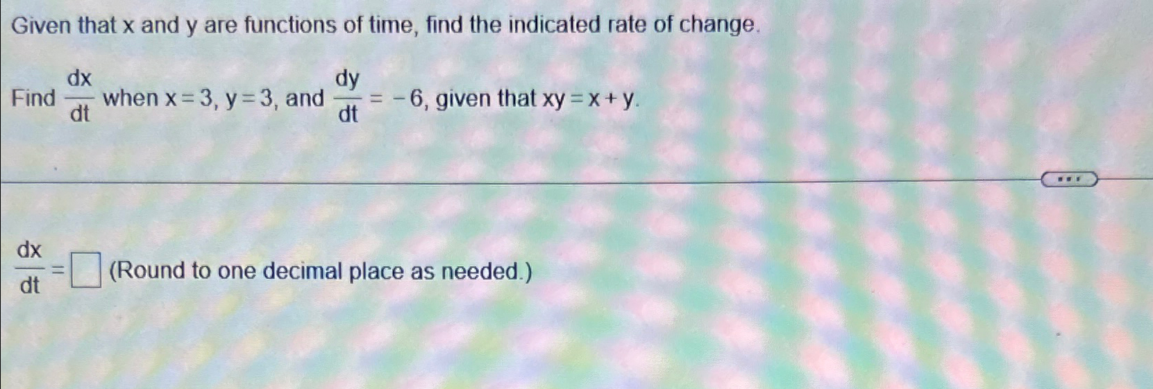 Solved Given that x ﻿and y ﻿are functions of time, find the | Chegg.com