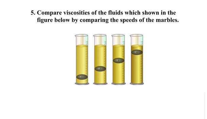 Solved 3. Compare viscosities of the fluids which shown in | Chegg.com