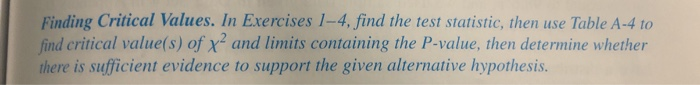Solved Finding Critical Values. In Exercises 1-4, find the | Chegg.com Solved Finding Critical Values. In Exercises 1-4, find the | Chegg.com