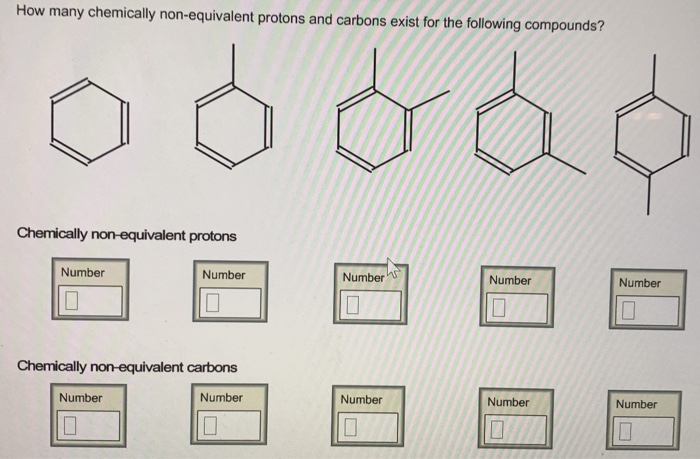 Solved How many chemically non-equivalent protons and | Chegg.com