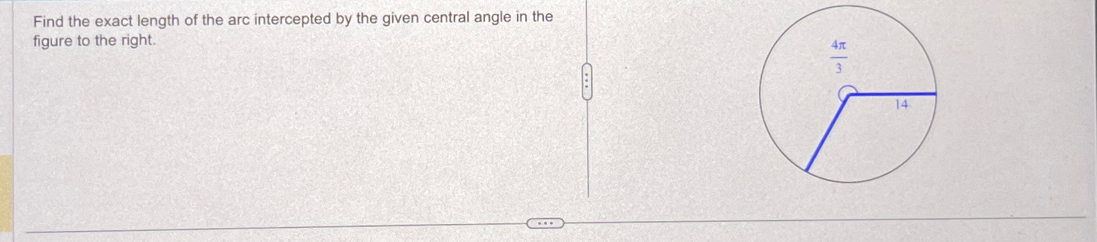 Solved Find the exact length of the arc intercepted by the | Chegg.com